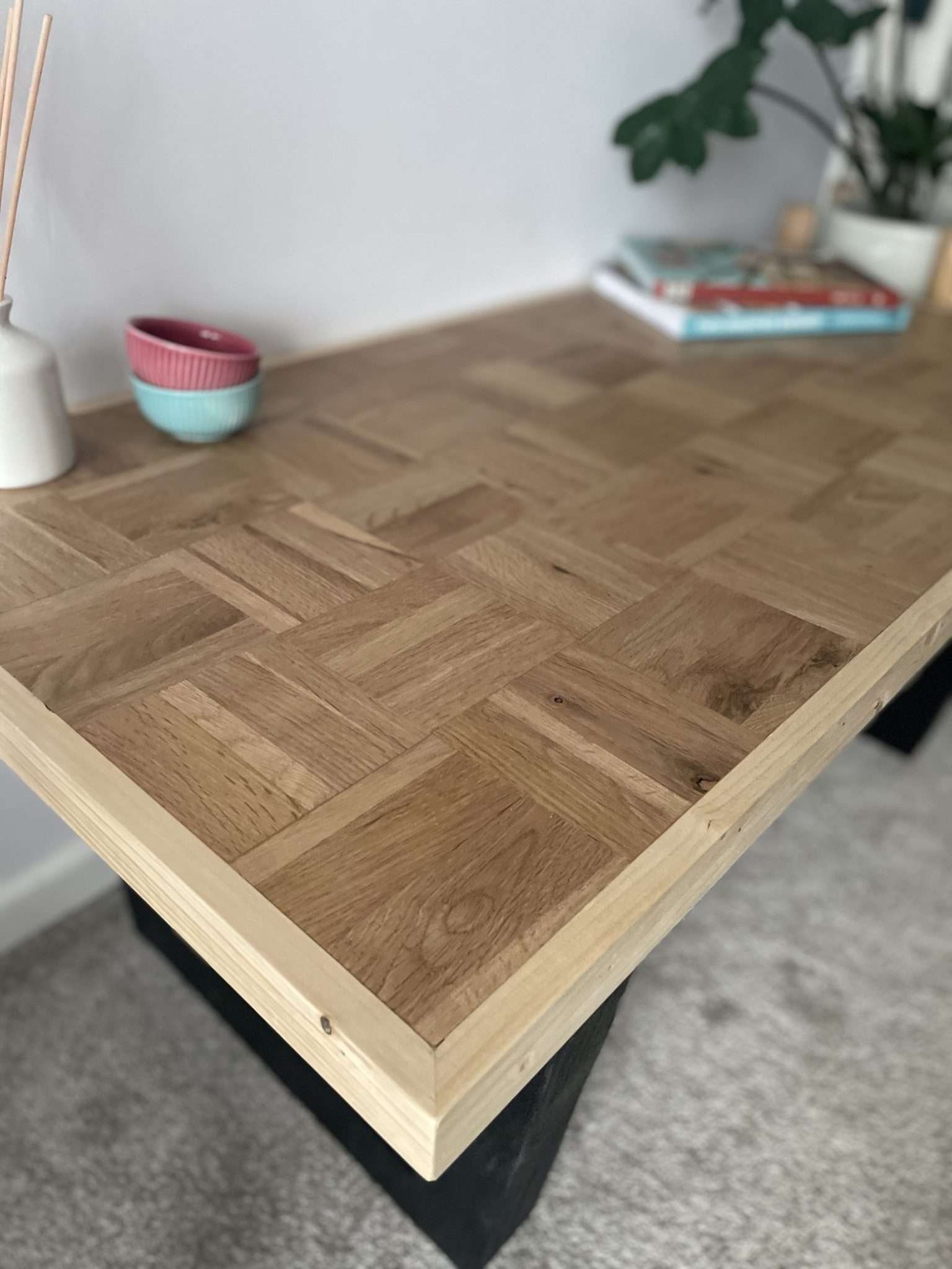 Reclaimed oak wooden coffee table - Crowfoot Salvage